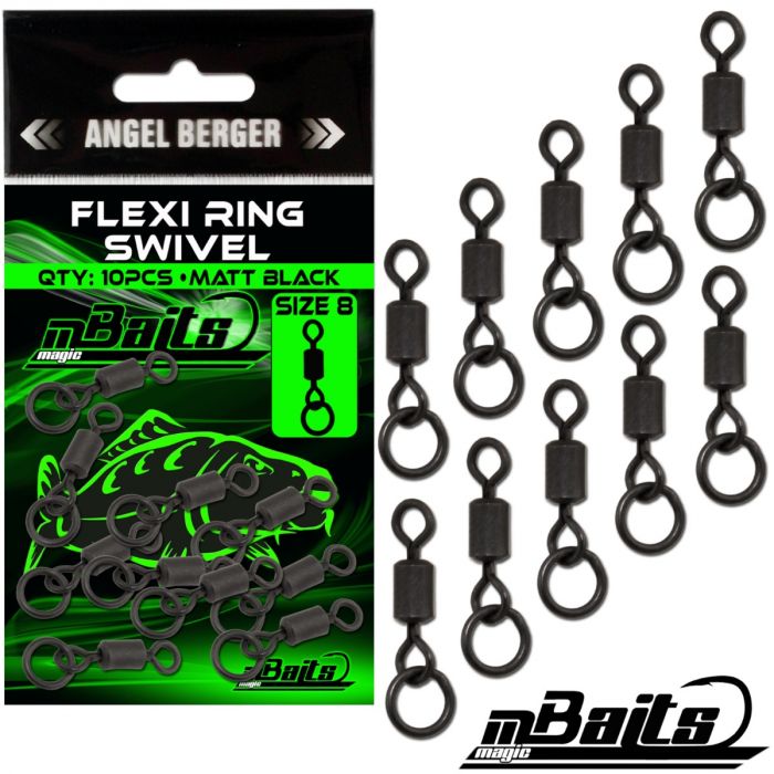 Angel Berger Carp Series Flexi Ring Swivel Wirbel